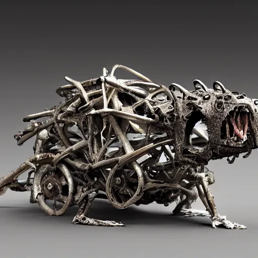 a horrific hamster like creature, made out of metal | Stable Diffusion ...