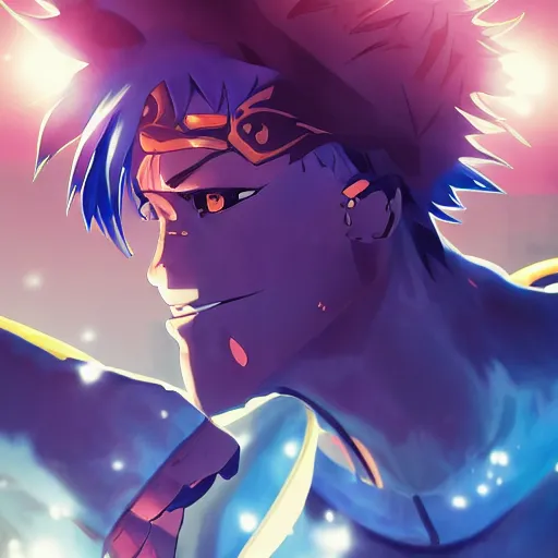 anime key visual of anubis as a boxer ready to take on | Stable Diffusion