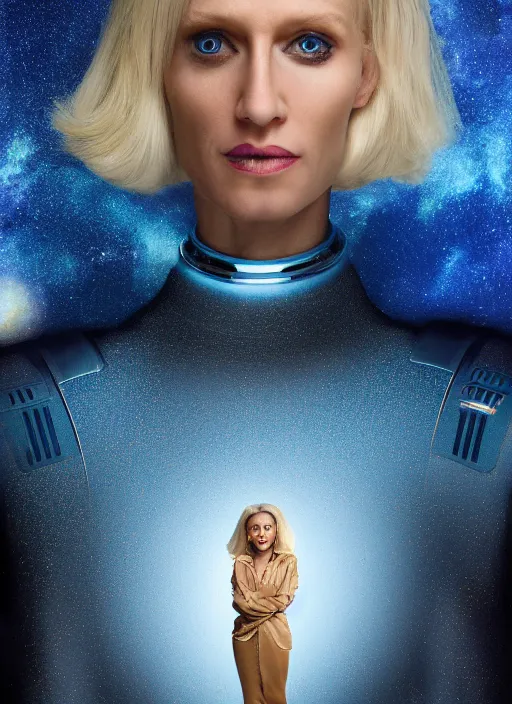 closeup portrait of a blonde alien plejaren woman | Stable Diffusion ...