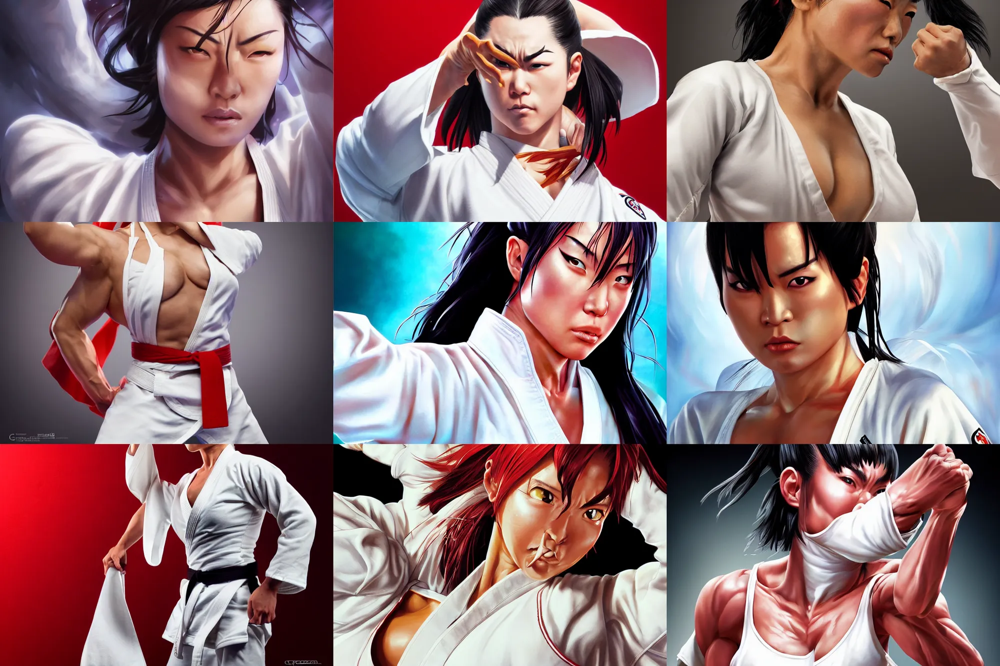 cinematic close-up of a muscled japanese female | Stable Diffusion ...