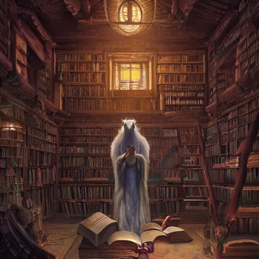 a llama sorceress in a magical library, d & d | Stable Diffusion | OpenArt