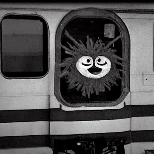 a nightmare creature merging with a old train, vhs | Stable Diffusion ...