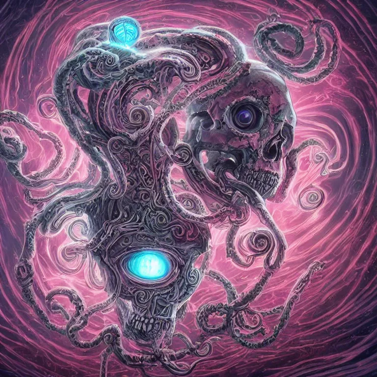 a giant skull with intricate rune carvings and glowing | Stable Diffusion | OpenArt