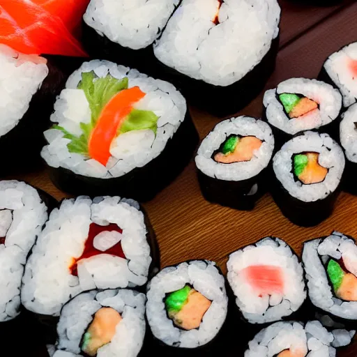 Camera shot of sushi up close, 4k | Stable Diffusion | OpenArt