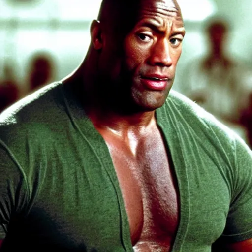 dwayne johnson as john coffey in the green mile | Stable Diffusion