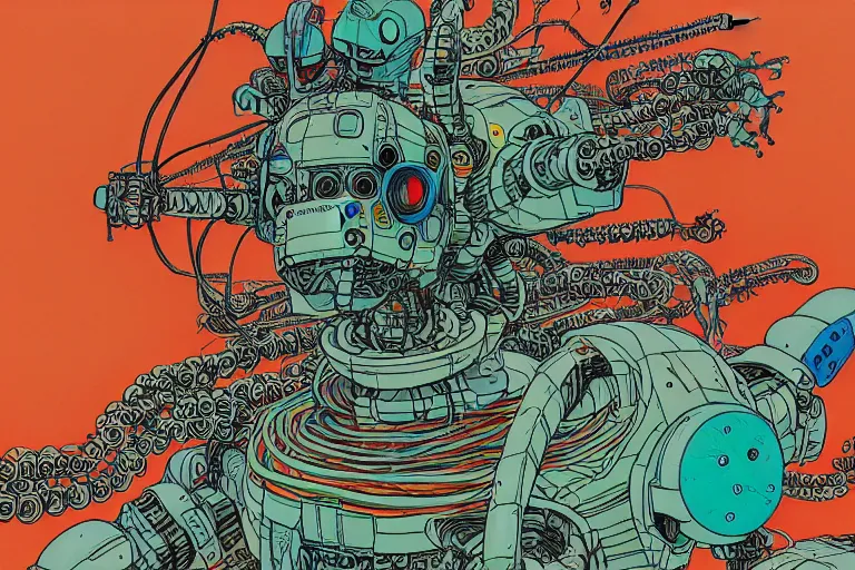 risograph grainy drawing vintage sci - fi, satoshi kon | Stable ...