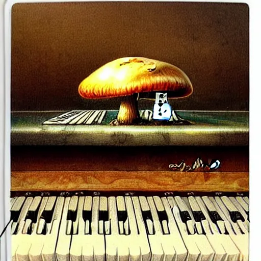 computer keyboard with mushrooms as keys, by jean - | Stable Diffusion | OpenArt