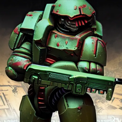 doomguy in warhammer 4 0 k | Stable Diffusion | OpenArt