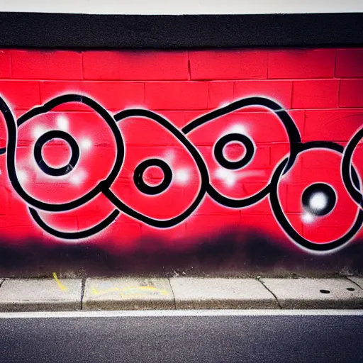 wall with graffiti, black circles and red lines | Stable Diffusion ...