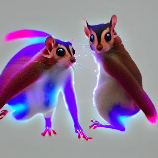 neon fluorescent, iridescent cute southern flying | Stable Diffusion ...