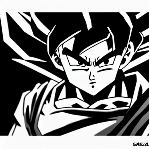 Goku, ultra wide angle, by Sadece Kaan, anime art, | Stable Diffusion