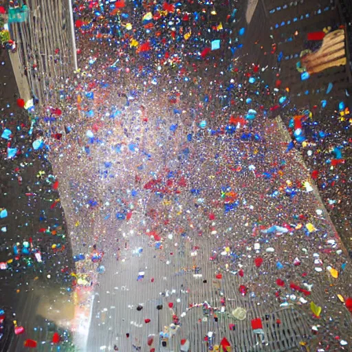 twin towers 9/11 with confetti explosion | Stable Diffusion | OpenArt