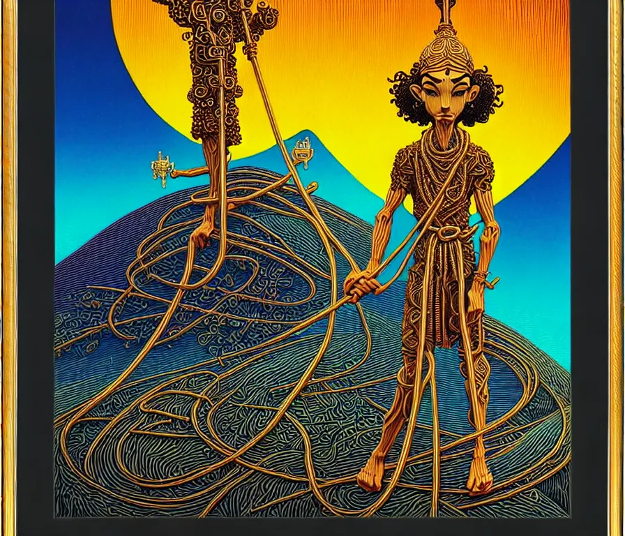 A highly detailed crisp 2D god like figure with small | Stable Diffusion