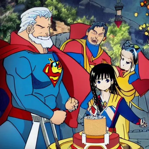 King Arthur having a birthday party with Nobunaga, | Stable Diffusion ...