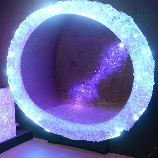 Geode spacegate in a space, volumetric lighting | Stable Diffusion ...