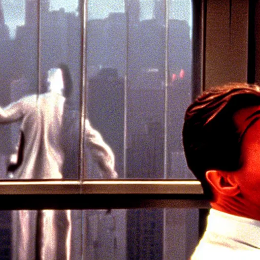 patrick bateman jumping of empire state building, in | Stable Diffusion ...