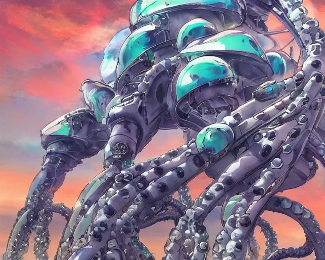 beautiful picture of a giant octopus mecha, anime | Stable Diffusion ...