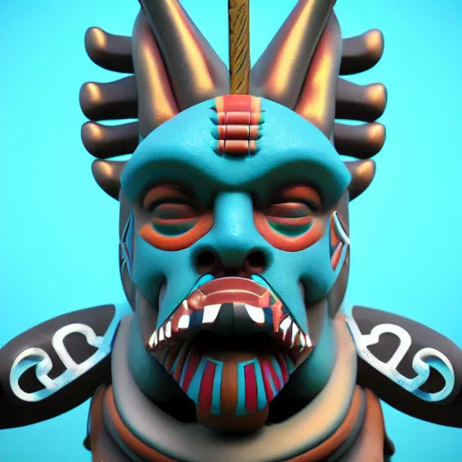 closeup headshot 3 d toy tribal maori god as funco | Stable Diffusion ...