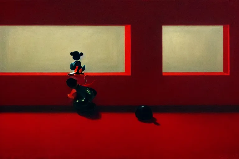 only with red, red thieves with mickey mouse donald | Stable Diffusion ...