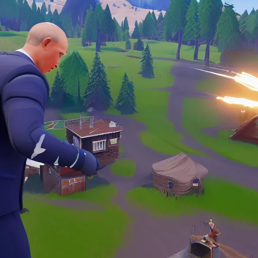 Putin In Fortnite very detailed 4K quality super | Stable Diffusion