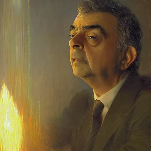 rowan atkinson as bernie sanders, radiant light, | Stable Diffusion ...