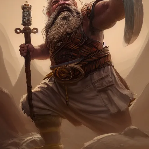 an epic full body drawing of dwarf god of beer by | Stable Diffusion ...