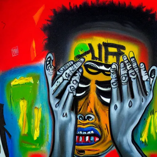 detailed neo expressionism oil painting of sad boy | Stable Diffusion ...