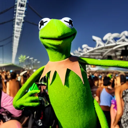 Kermit the frog attends EDC, National Geographic 2021, | Stable ...