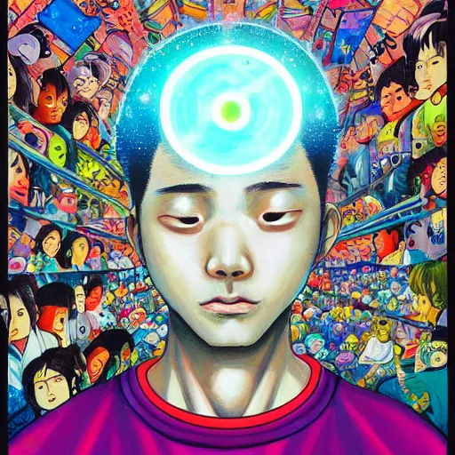 a powerful psychic guy emitting psychic powers, by | Stable Diffusion ...