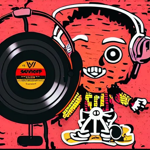 svg sticker of a Pop-Wonder Freddy-Krueger at a rave, | Stable ...