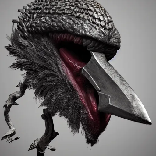 realistic portrait of an axe beak, fantasy book, high | Stable ...