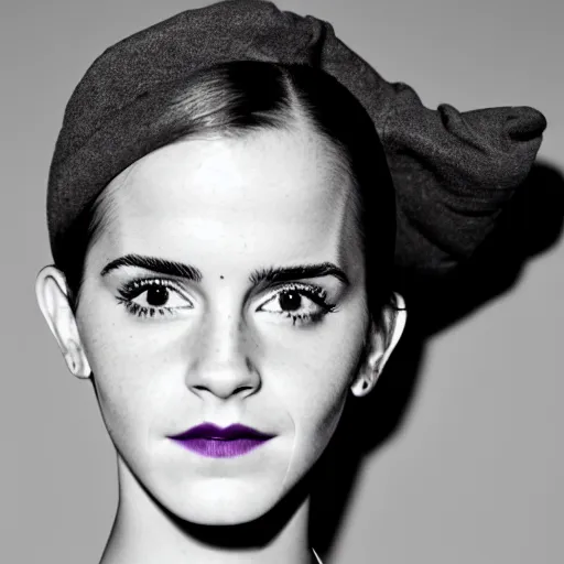 Emma Watson closeup face with pouting lips, shoulders | Stable ...