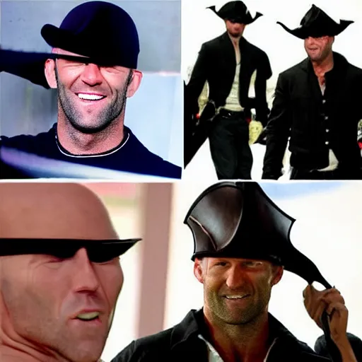 jason statham in a pirate hat with an eye patch | Stable Diffusion ...
