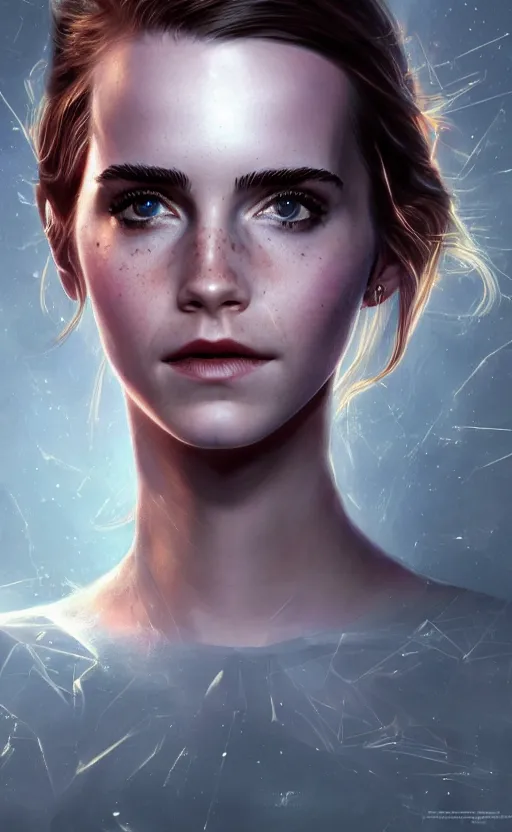 A neuralink cyborg robot with the face of Emma Watson, | Stable ...