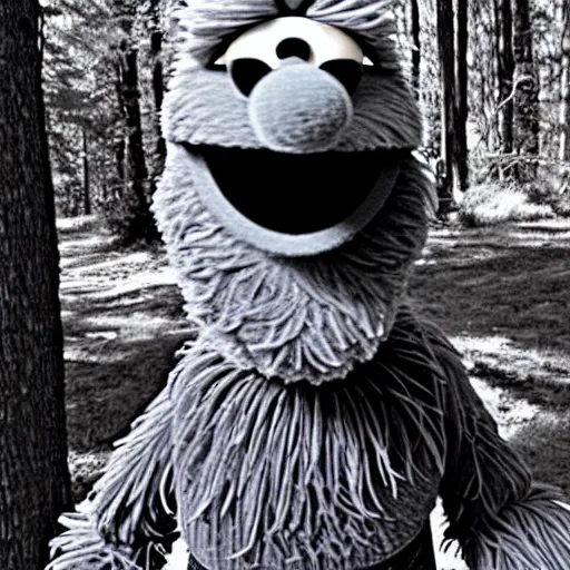 trail cam footage of Grover the Muppet, Grover on | Stable Diffusion ...