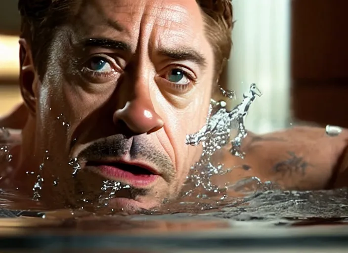 film still of Robert Downey Jr as Cobb falling into a | Stable ...