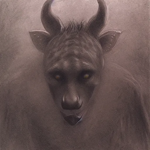 hyena demon in the louisiana swamp, beksinski style | Stable Diffusion ...