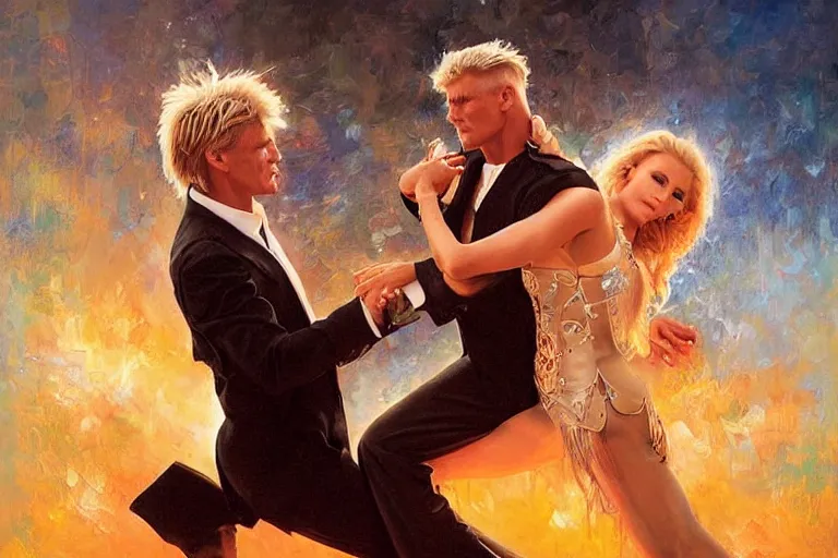 portrait of dolph lundgren and slyvester stalone | Stable Diffusion ...