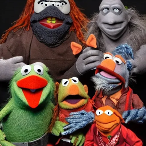 orcs and muppets posing for a photo | Stable Diffusion | OpenArt