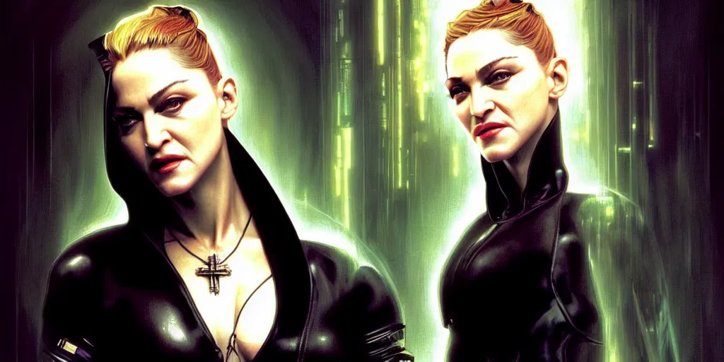 madonna as trinity in the matrix, highly detailed, | Stable Diffusion ...