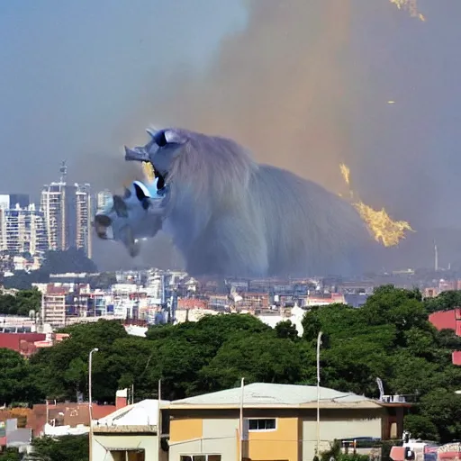A very oversized capybara is towering over the city. | Stable Diffusion ...