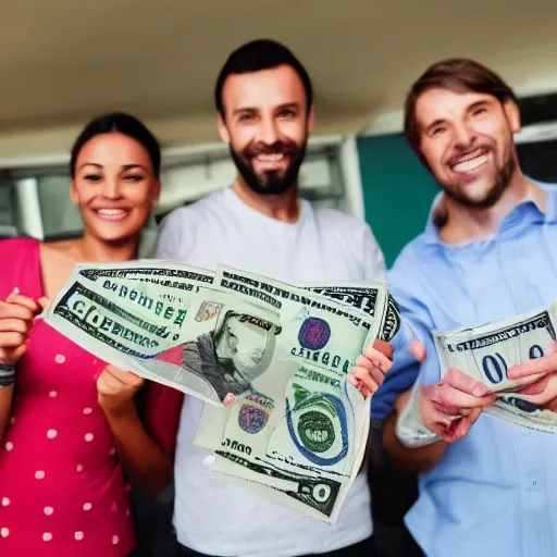 happy people printing money | Stable Diffusion | OpenArt