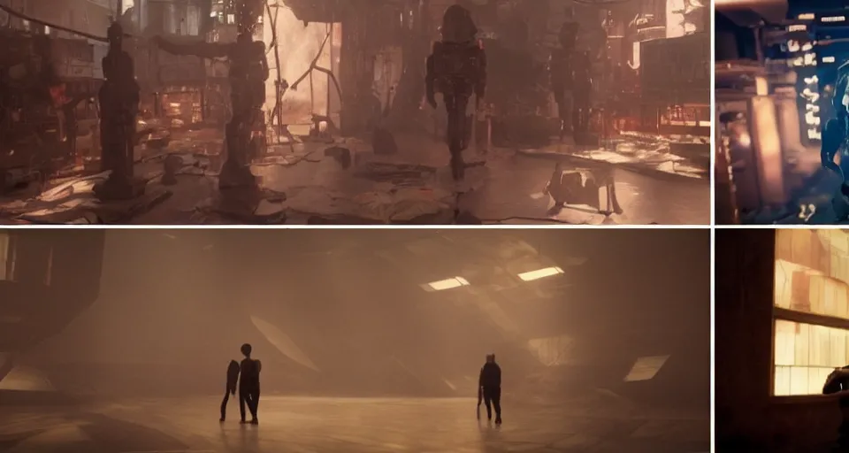 a cinematic movie shot, inside the museum of cyberpunk | Stable ...