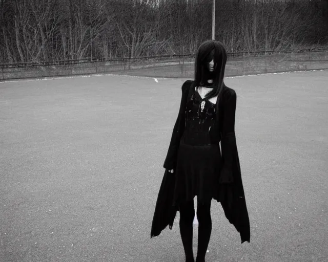 poor quality digital photo of a goth emo girl, tesco | Stable Diffusion ...