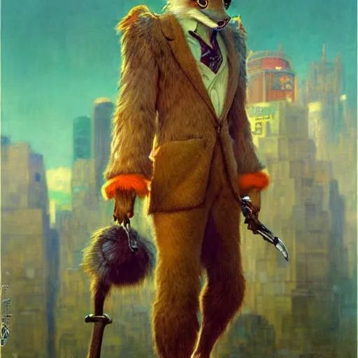 a male ratwolfman rat wolf man in a red kimono furry | Stable Diffusion ...