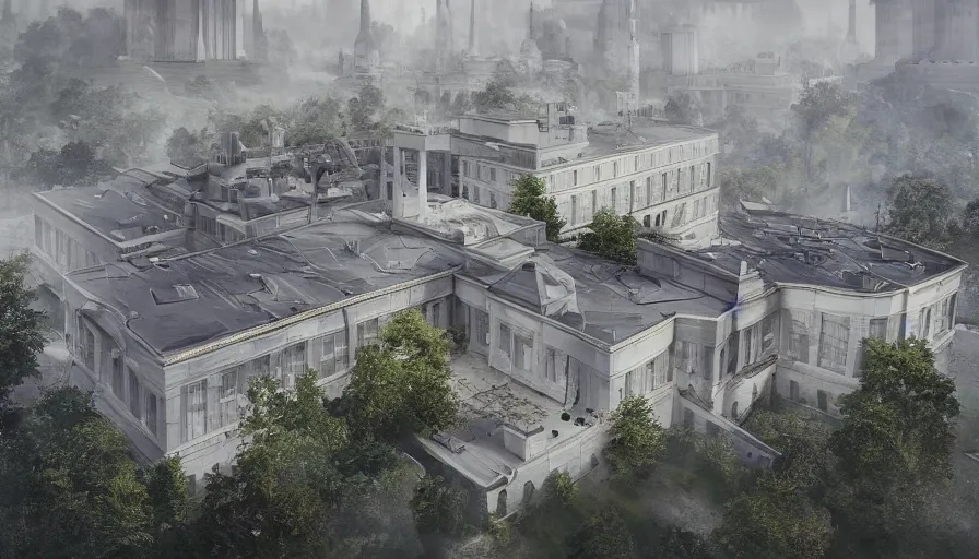 white house turned into german concrete fortress with | Stable ...