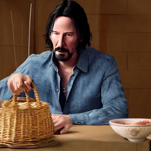 hyperrealistic dslr film still of keanu reeves basket | Stable ...