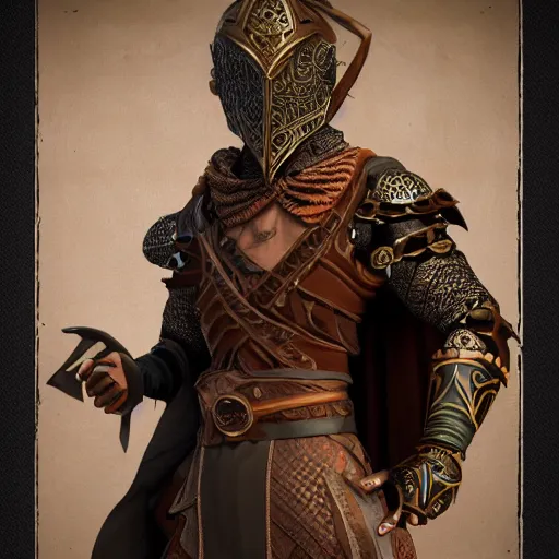 D&D rogue character art:: Arabian warrior, intricate | Stable Diffusion