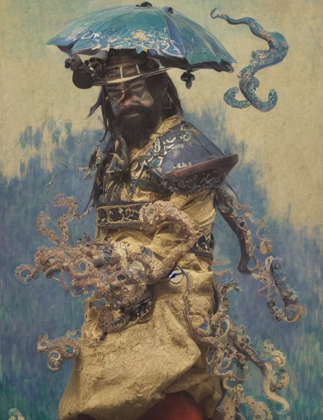 a magical fantastic samurai with a octopus mask by | Stable Diffusion ...
