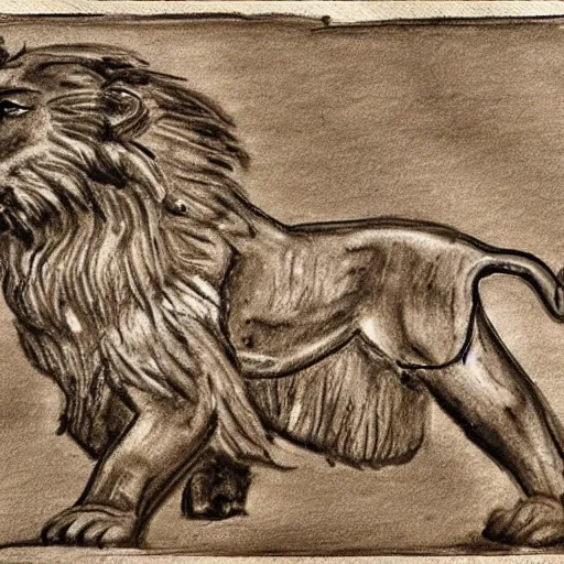 Sketch of Assyrian lion, detailed, | Stable Diffusion | OpenArt